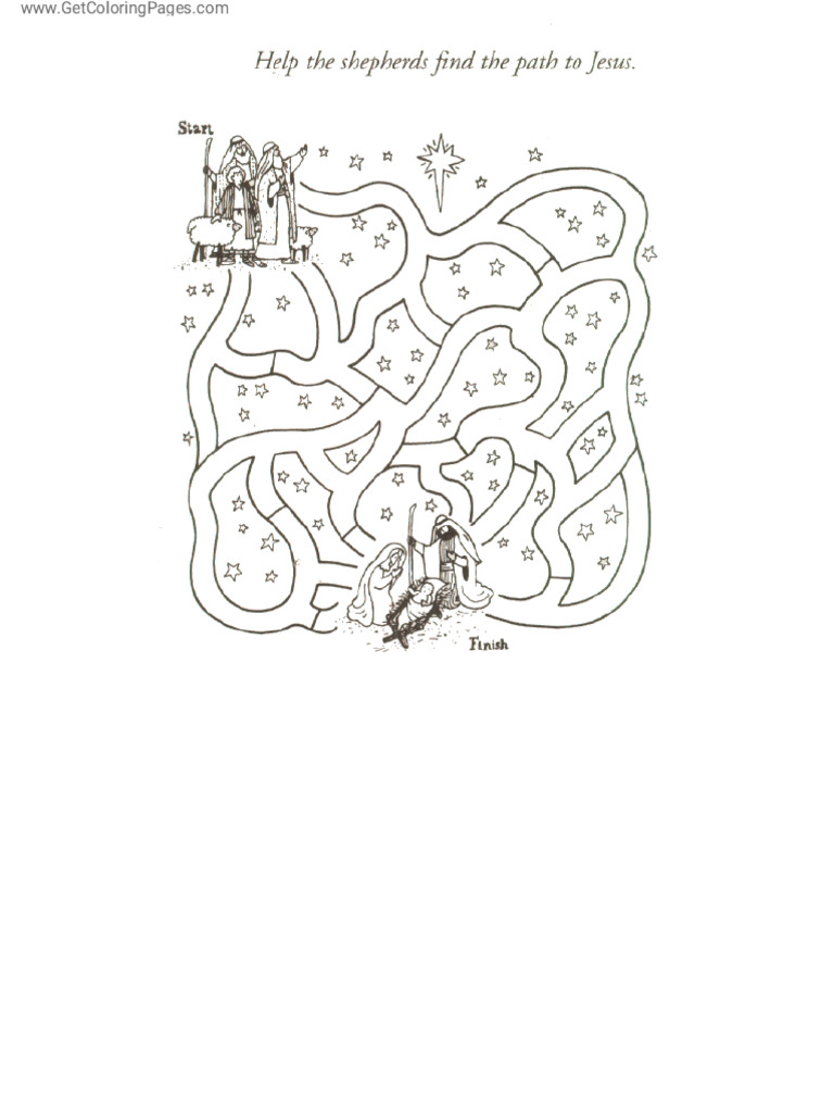Christmas Activity Pages Printable Maze - Get Coloring Pages | PDF