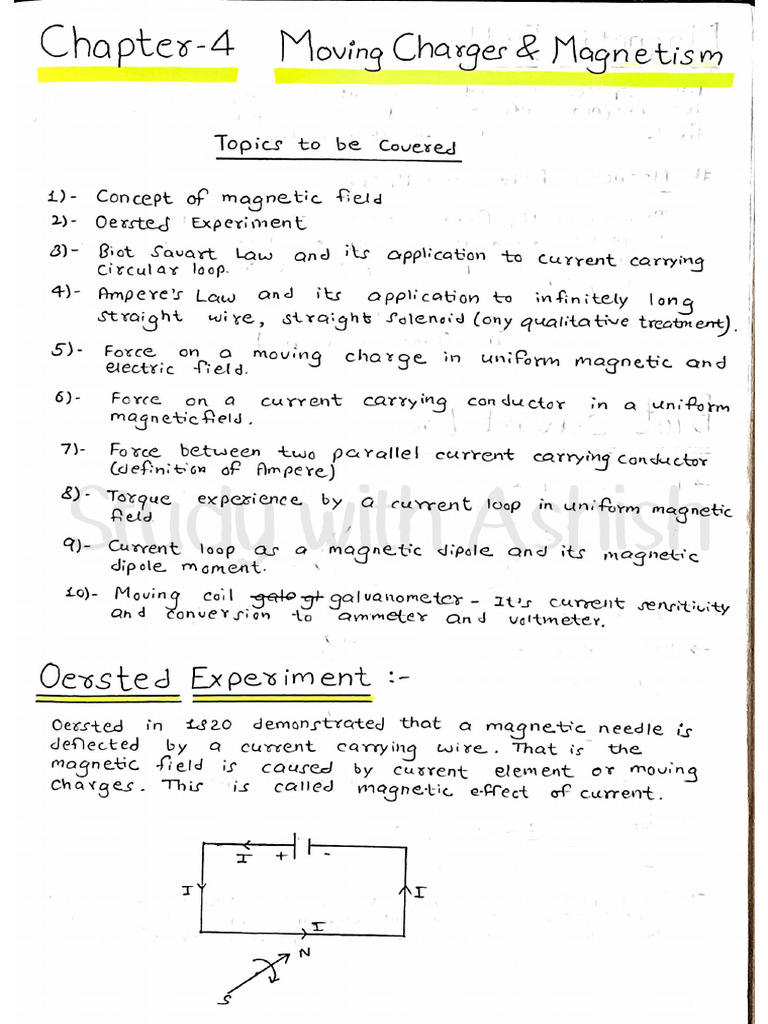 Moving Charges and Magnetism | PDF