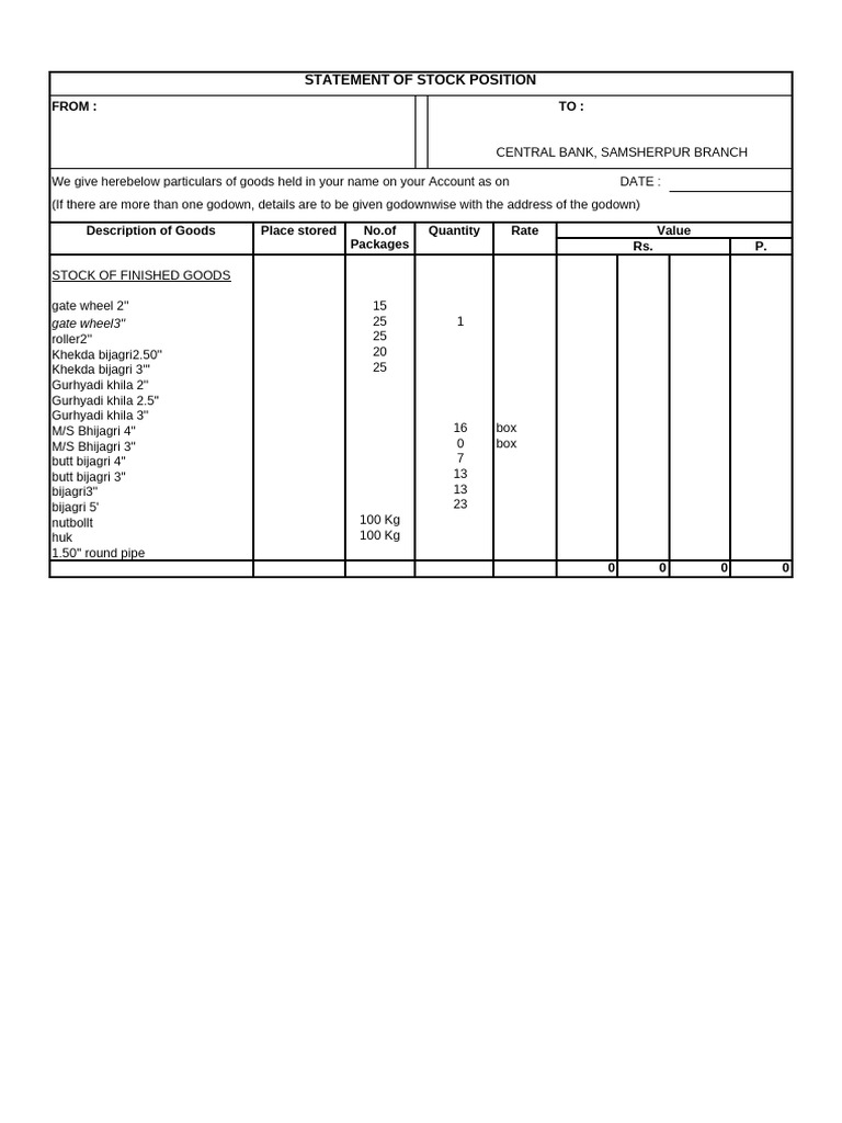 Stock_statement - Copy | PDF