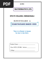PUC II Maths Passing Package | PDF