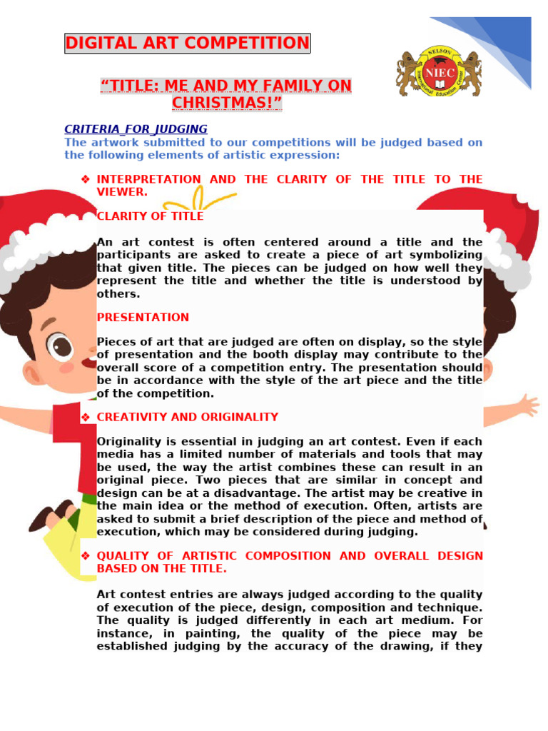 Digital Art Competition Guidelines | PDF