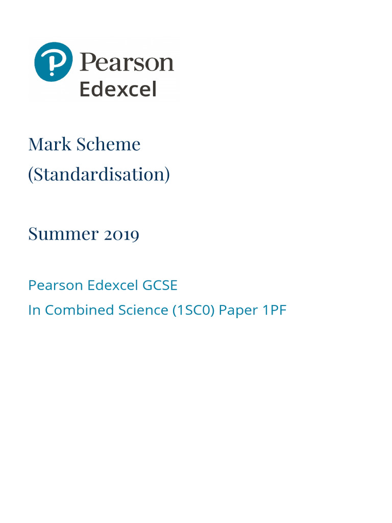 Summer 2019 GCSE Science Mark Scheme | PDF | Neutron | Radiation
