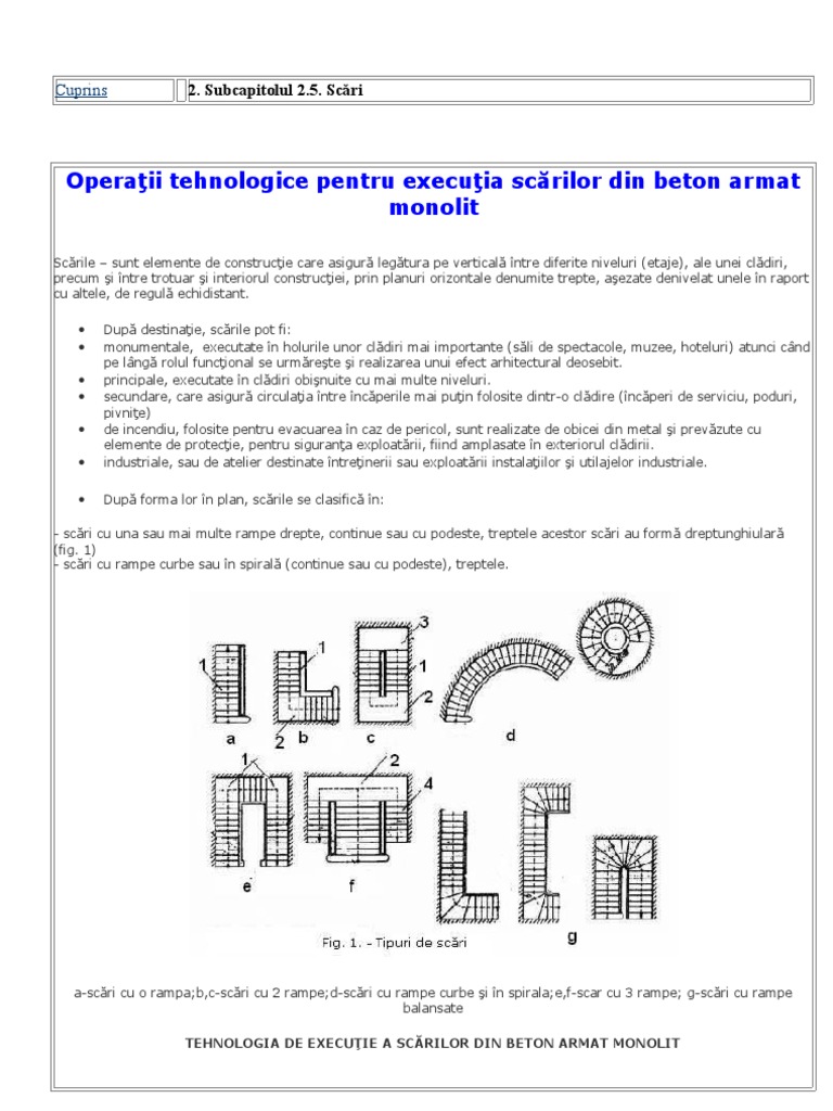scări din beton armat