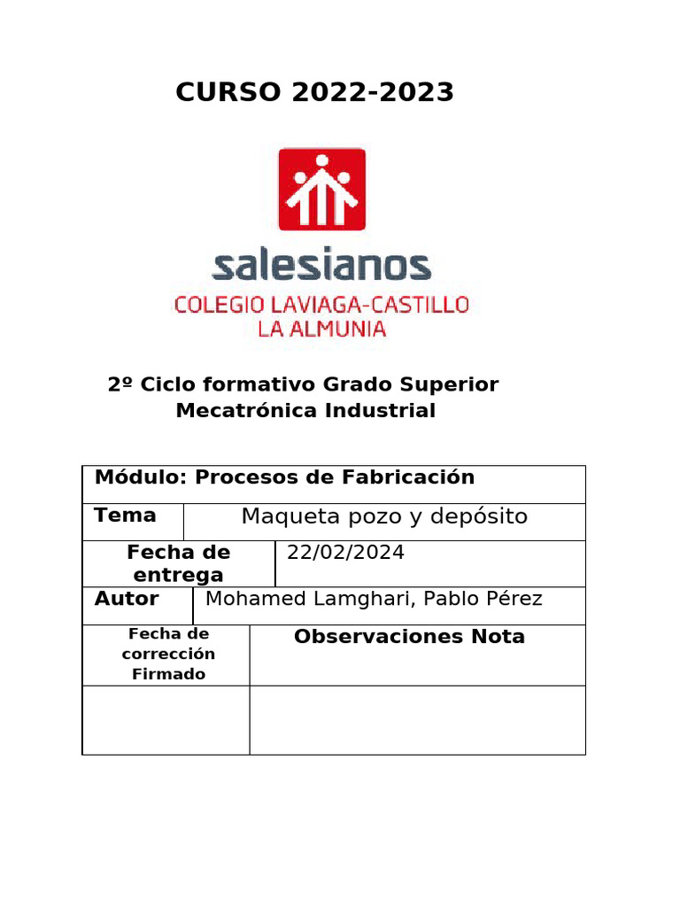 MEMORIA SCADA POZO Y DEPÓSITO Viejo | PDF | Scada | Bomba