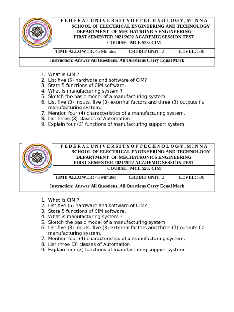 Mce 523 Test Questions 2023 | PDF