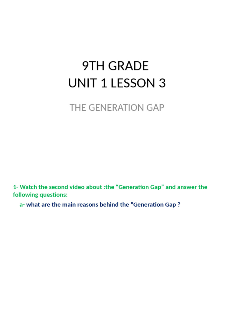 Part 2 Lesson | PDF