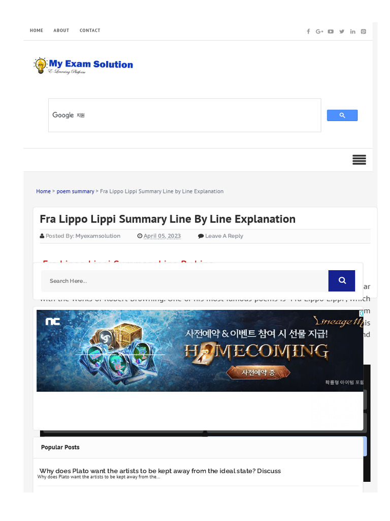 WWW Myexamsolution Com 2023 04 Fra Lippo Lippi Summary Line by Line ...