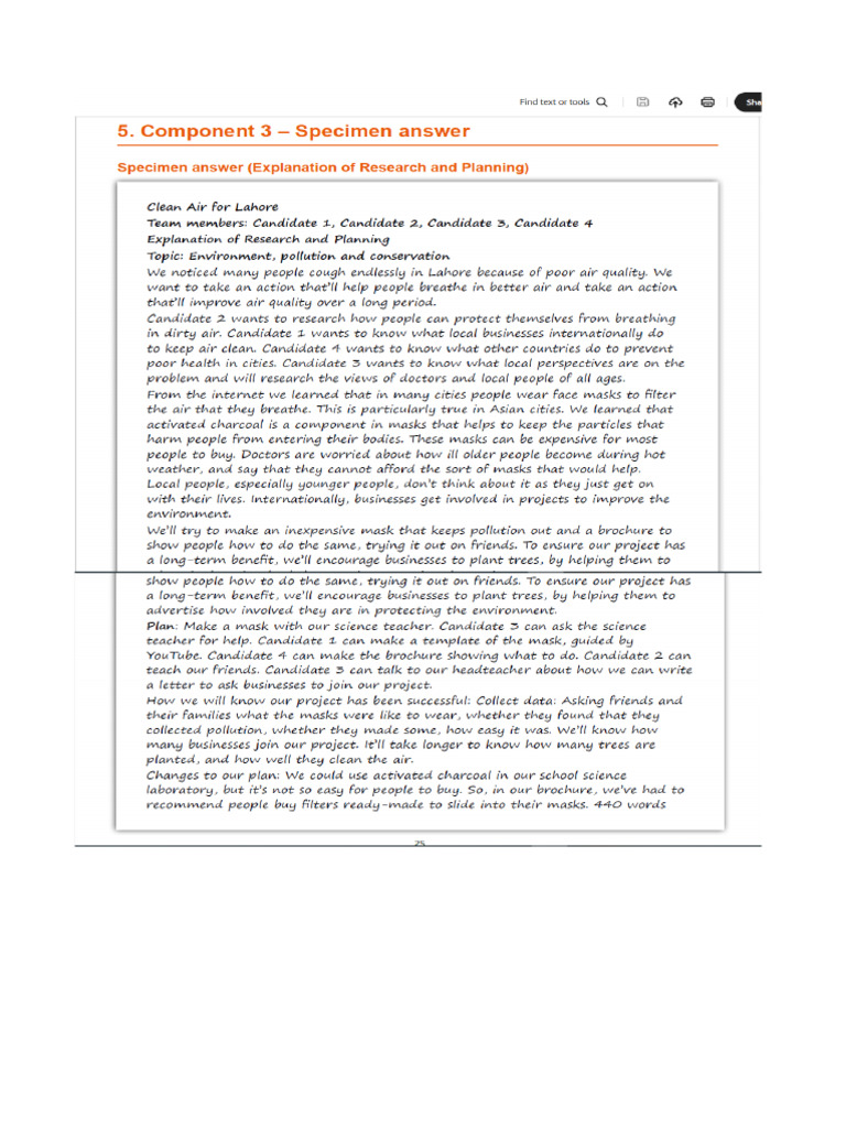 Reflective paper sample and Marking criteria | PDF