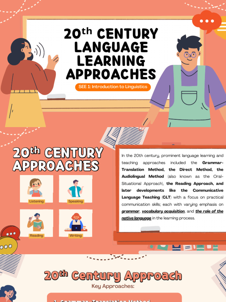 20th Century Learning Approaches | PDF | Language Education | Cultural ...