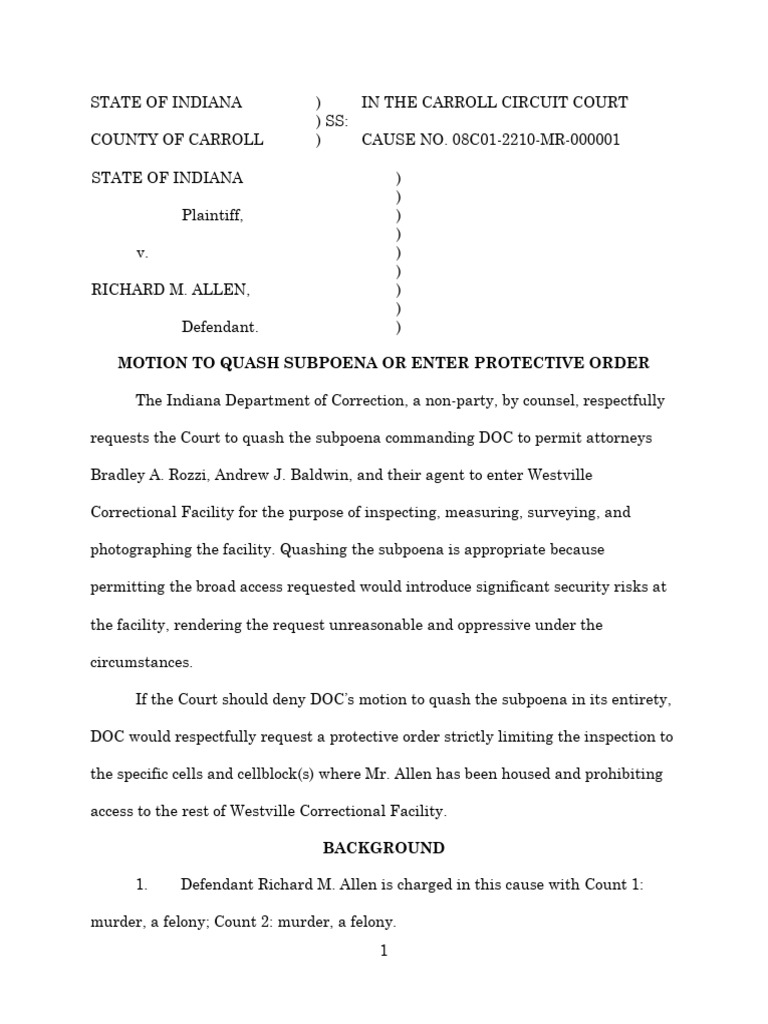 Motion To Quash Subpoena or Enter Protective Order - PDF 6-27-2023 13. ...