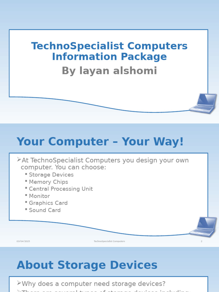 TechnoSpecialist Computers | PDF | Usb Flash Drive | Random Access Memory