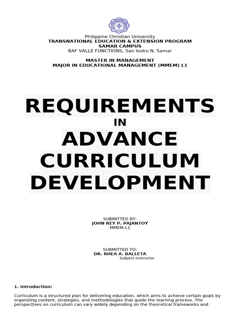 Adv.cur.dev | PDF | Curriculum | Learning