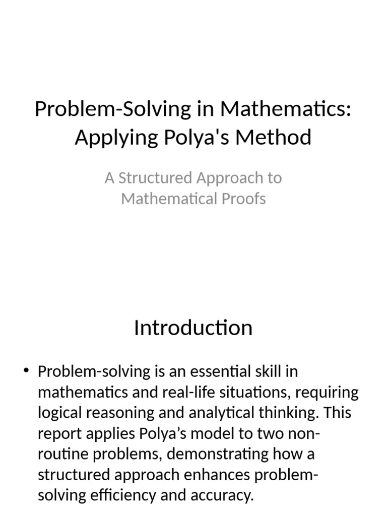 Problem Solving Presentation | PDF