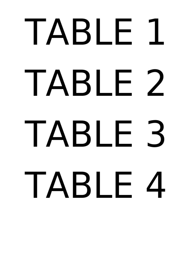 Table 1 | PDF