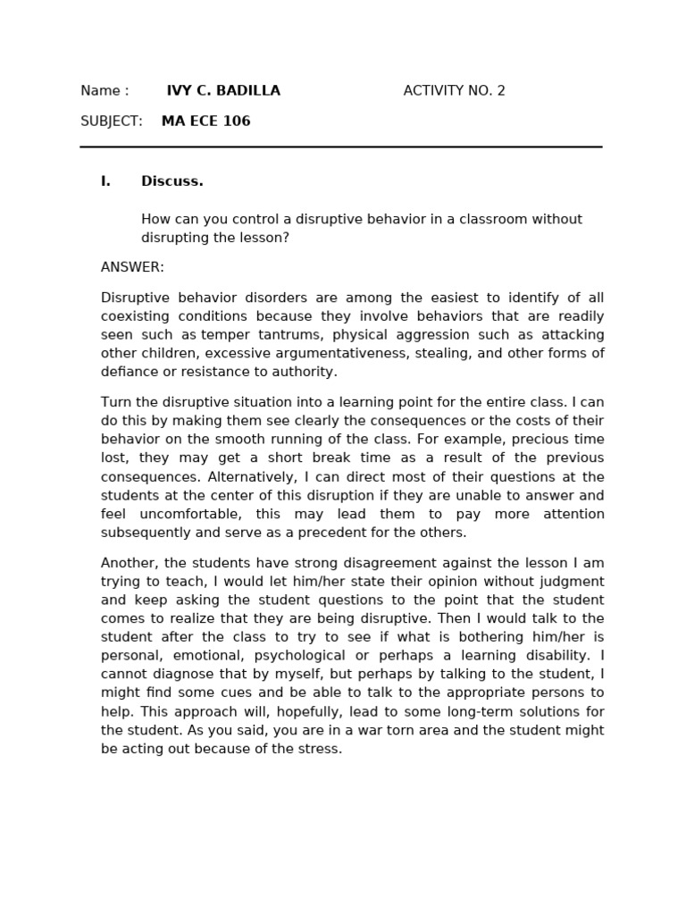 ACTIVITY MAECE 106 | PDF