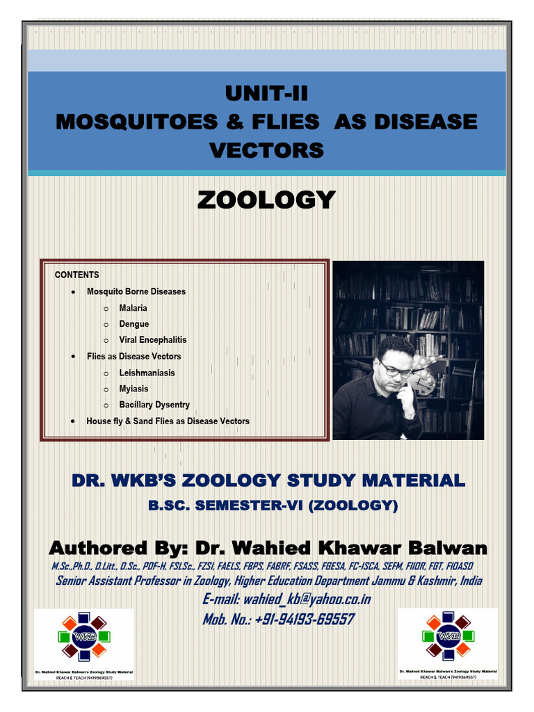 Unit 2 Mosquitoes & Flies As Disease Vectors | PDF | Malaria | Plasmodium