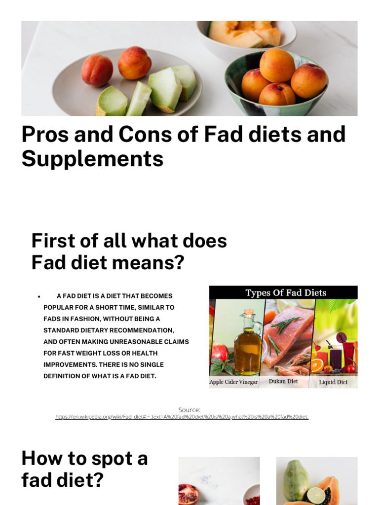 Fad Diets and Supplements 1 | PDF | Dieting | Diet (Nutrition)