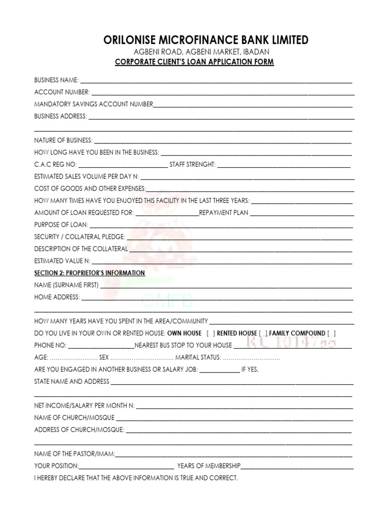 Corporate | PDF | Loans | Microfinance