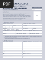 Mico Undergraduate Application Revised Fillable Form | PDF | Identity ...