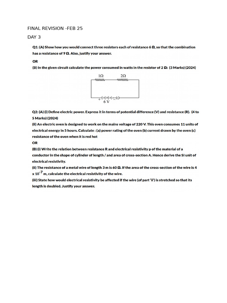 Final Revision Day 3 Overview | PDF
