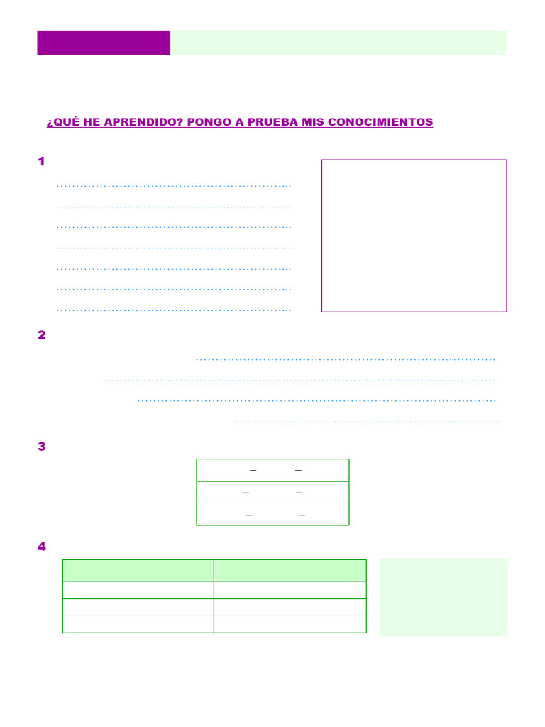 Pongo A Prueba Mis Conocimientos Lengua Tema 10 | PDF