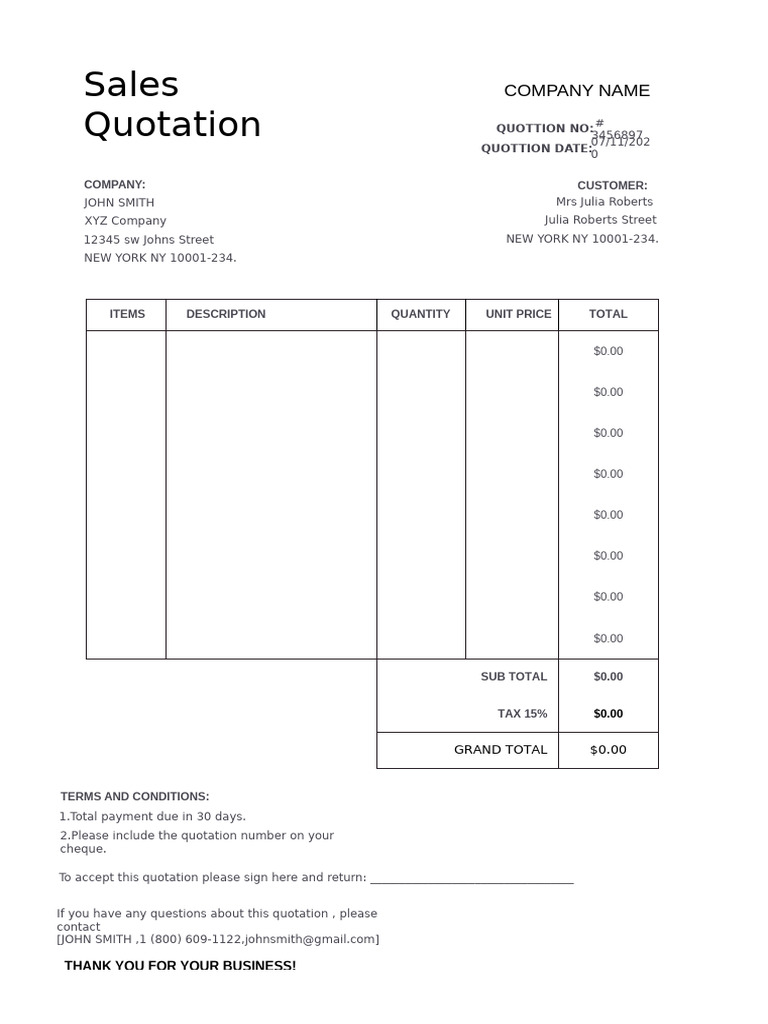 Price Quotation A4 2 | PDF
