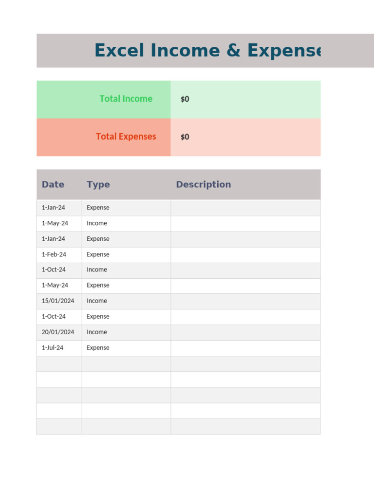 Excel-Income-and-Expense-Tracker-Template | PDF | Credit Card | Computing