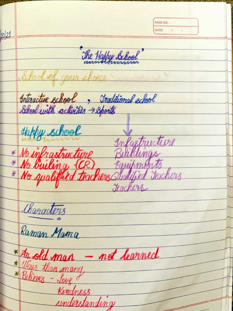 The Happy School Notes | PDF