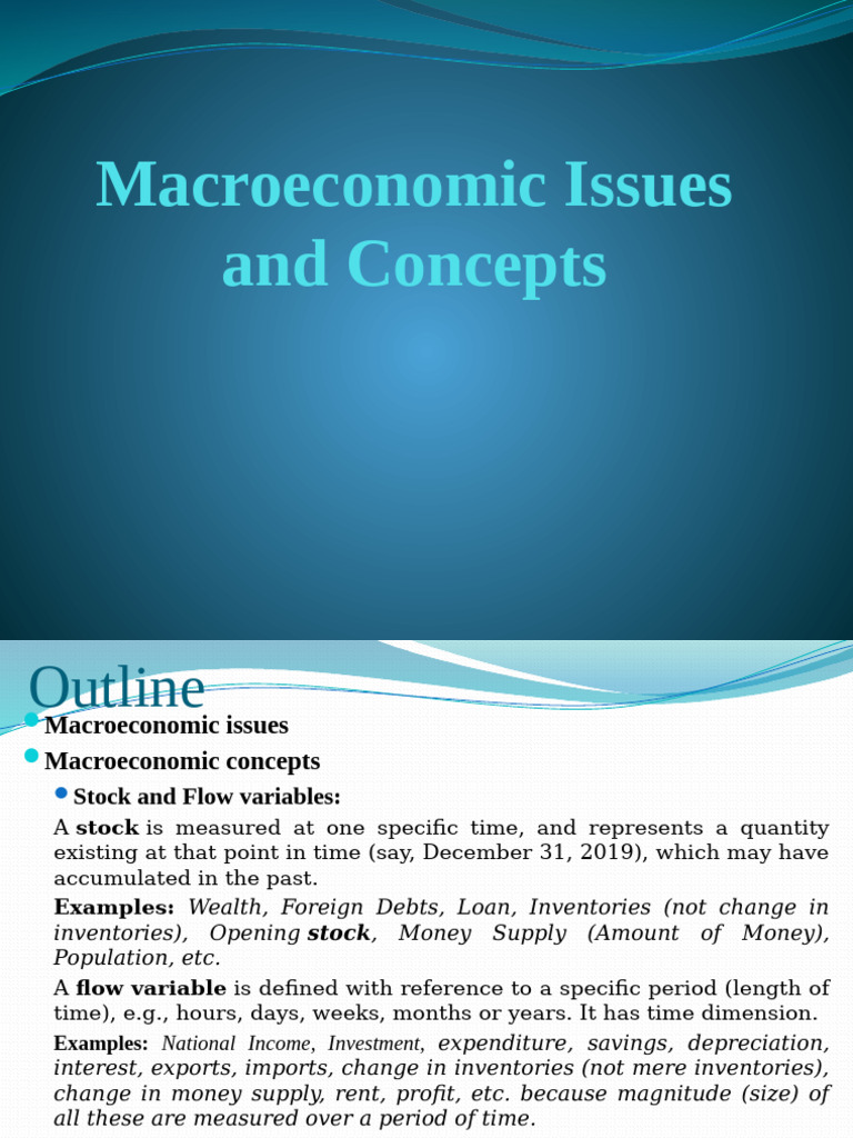 Lecture 2& 3 Macroeconomics - Issues and Concepts | PDF | Economic ...