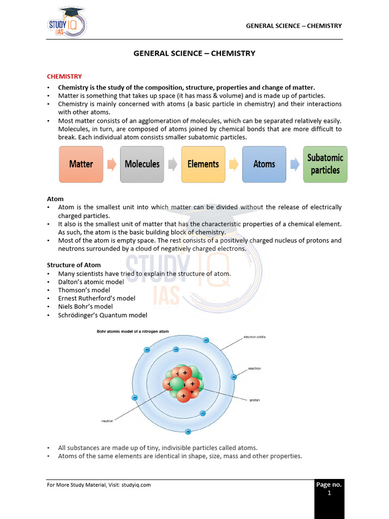 Overview of Atomic Structure in Chemistry | PDF | Ion | Chemical Bond