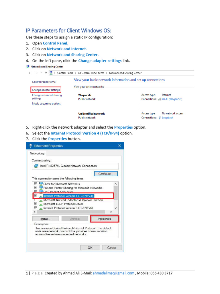 25-IP Parameters For Clients | PDF