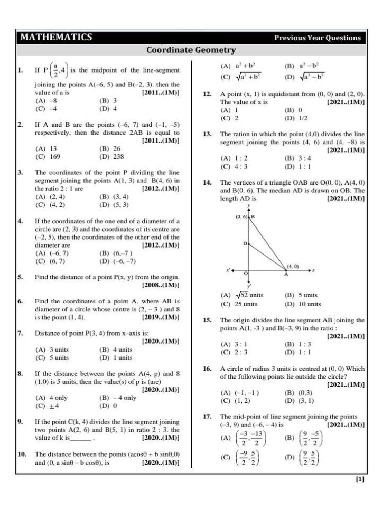 Coordinate Geometry | PDF