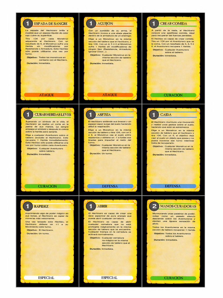Cartas Hechizo de Jugar A Rol | PDF