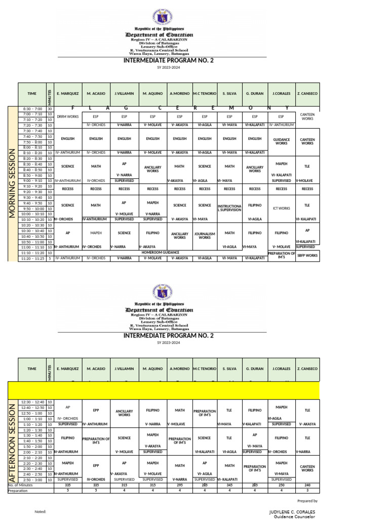 Intermediate Program 2023 2024 | PDF