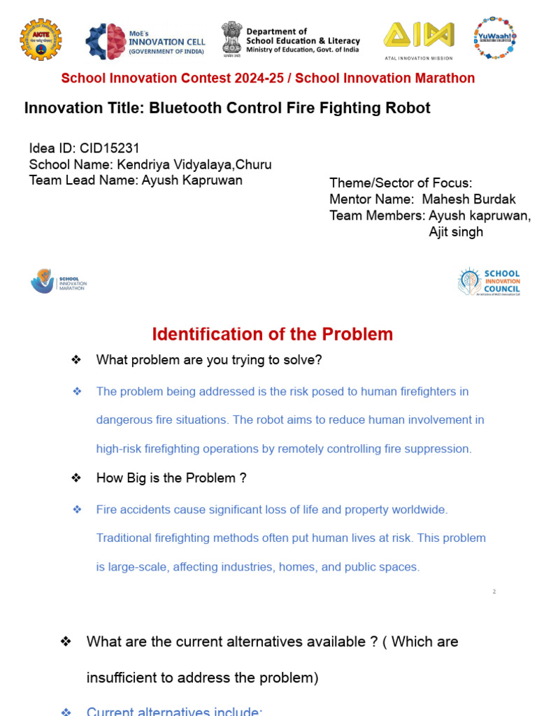 Bluetooth Control Fire Fighting Robot | PDF | Firefighting | Firefighter