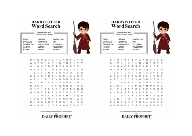 Harry Potter Wordsearch | PDF