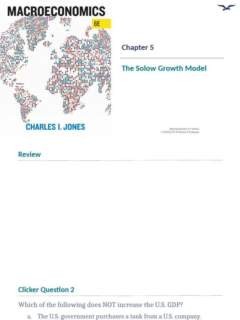Econ Solow Growth Model | PDF | Economic Growth | Steady State