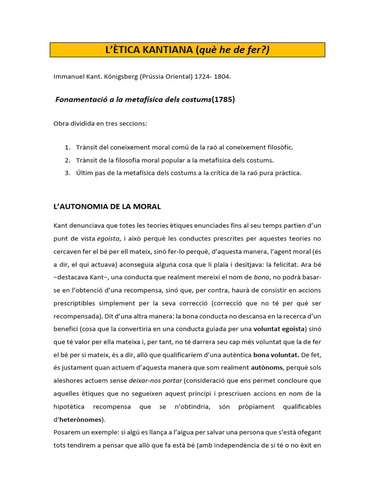 Apunts kant def | PDF