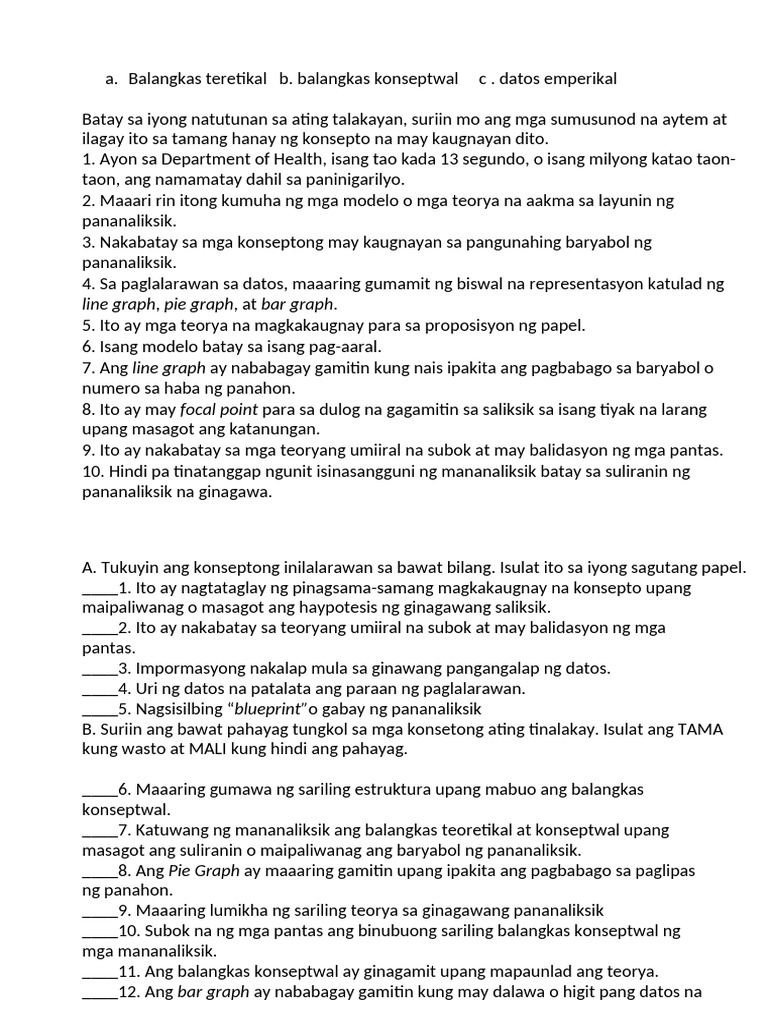 Batay Sa Iyong Natutunan Sa Ating Talakayan | PDF