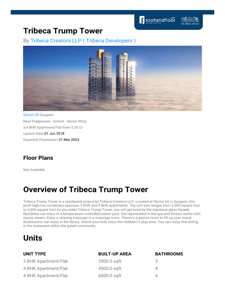 Trump Tower Automated - Brochure | PDF | Bathroom