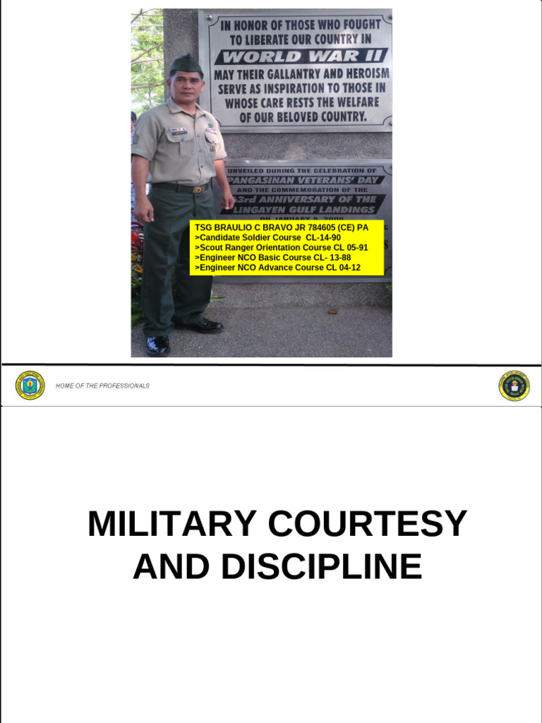 Military Courtesy and Discipline Guide | PDF | Non Commissioned Officer ...