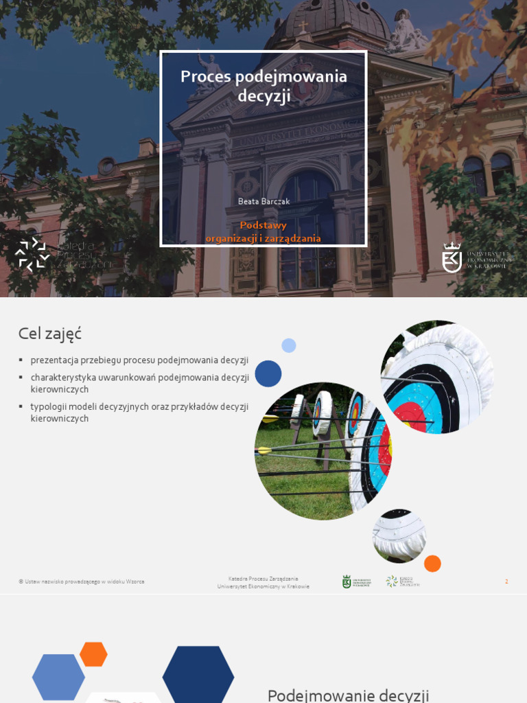 POiZ - Wykład12,13 Podejmowanie Decyzji | PDF
