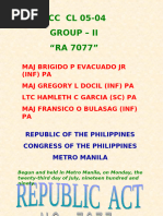 Republic Act No. 7077 | PDF | Reserve Officers' Training Corps ...