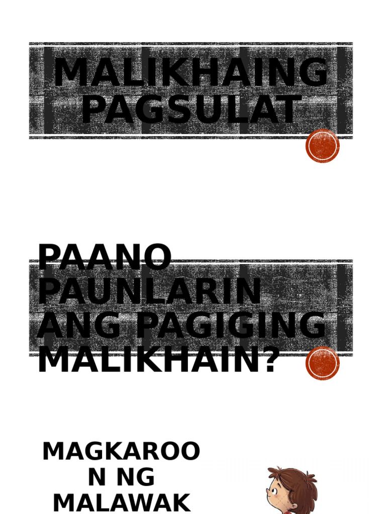 DE GUZMAN, LEA G. - MALIKHAING PAGSULAT - Paano Maging Malikhain | PDF