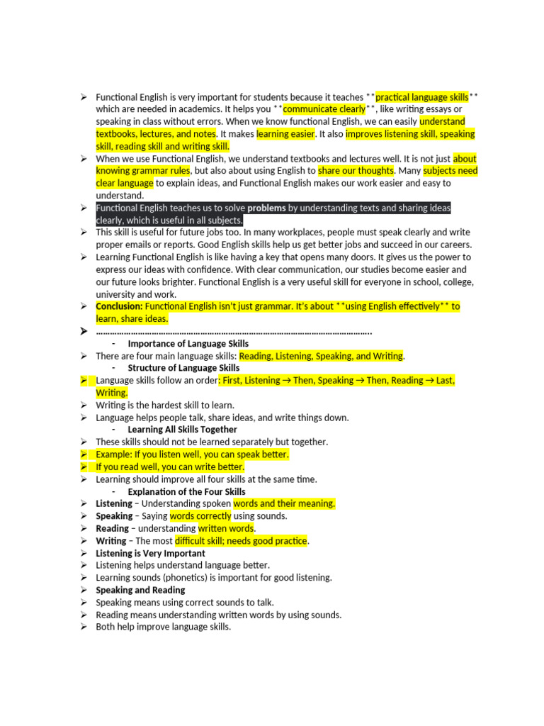 Functional English Why Is Very | PDF | Speech | English Language