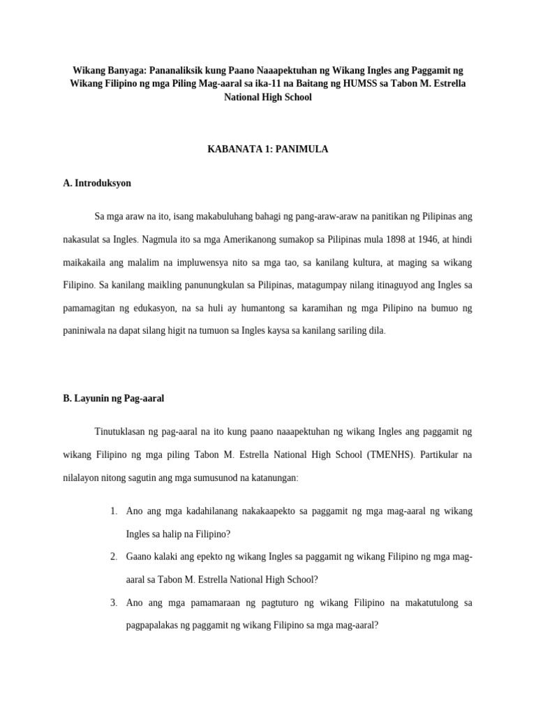 Wikang Banyaga Ni Yeisha | PDF
