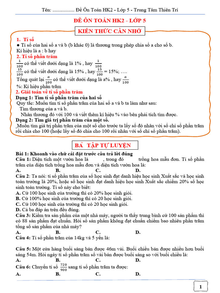 Toán 5 - CTST - GỘP KÌ 2 - SỬA | PDF