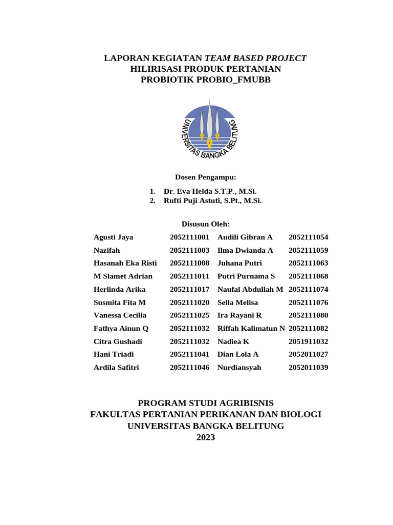 Probiotik Probio_FMUBB untuk Pakan Sapi | PDF