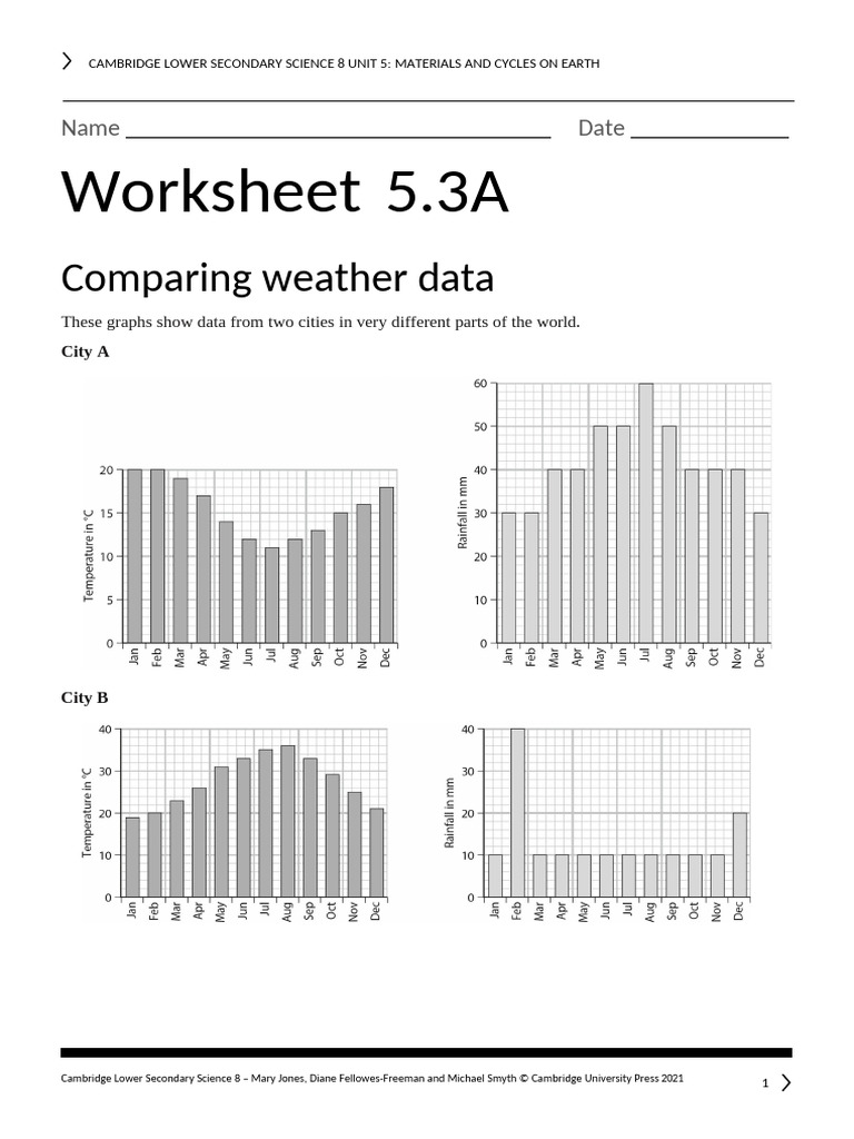 Comparing Climate Data of Two Cities | PDF