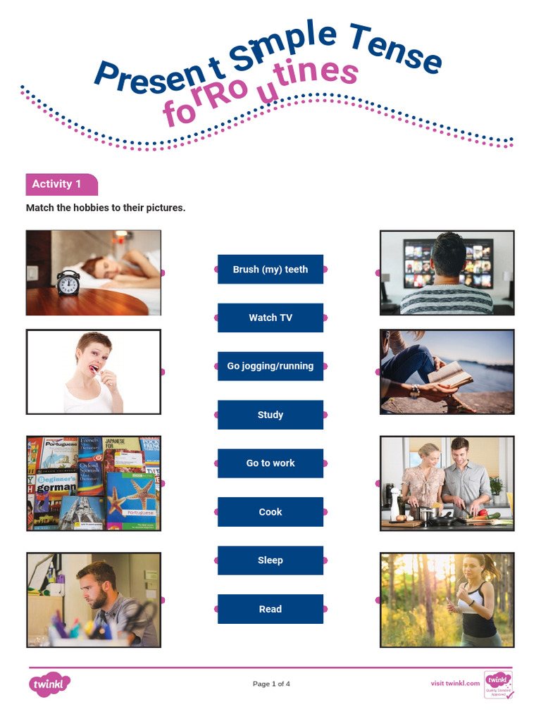 Present Simple Tense I YOU WE THEY Worksheet PDF | PDF | English As A ...